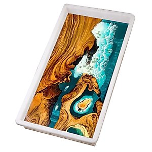 Kalinta No Seal Reusable Epoxy Mold, 31.5x19.5x3 Inches Large Resin Mold for River Table, Cutting Board, River Coffee Table, Resin Art, DIY Art Home Decoration