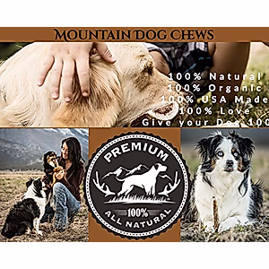 Mountain Dog Chews - Mammoth Split Elk Antler - Elk Antler Dog Chew - Grade A Premium - Organic - Made in USA - No Mess