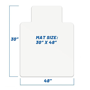 Office Chair Mat for Hardwood Floor 48"x 30" Heavy Duty Hard Floor Chair Mat, Transparent Floor Mats Computer Chair Mats Anti-Slip Wood/Tile Floor Protector for Home Office