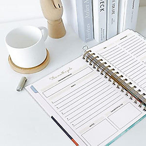 2022-2023 Monthly Planner - DRYEUUR Weekly & Daily Yearly Planner with 12 Tabs, 6.3"×8.4", Succinct Monthly Planner Yearly Agenda, Flexible Hardcover Notebook(Snow Mountain)