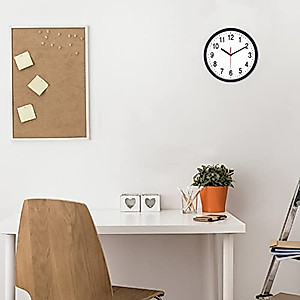 Foraineam 2-Pack Silent Non Ticking Wall Clock - 10 inch Quartz Battery Operated Clock - Easy to Read with Modern and Elegant Design