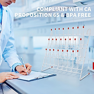 Baluue Test Tube Rack Laboratory Drying Rack Lab Glassware Drying Draining Rack Desk Top Lab Supply Cleaning Equipment for Education or Lab Science Use