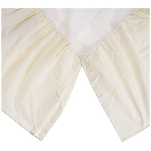 TL Care 100% Cotton Percale Mini Crib Skirt, Ecru