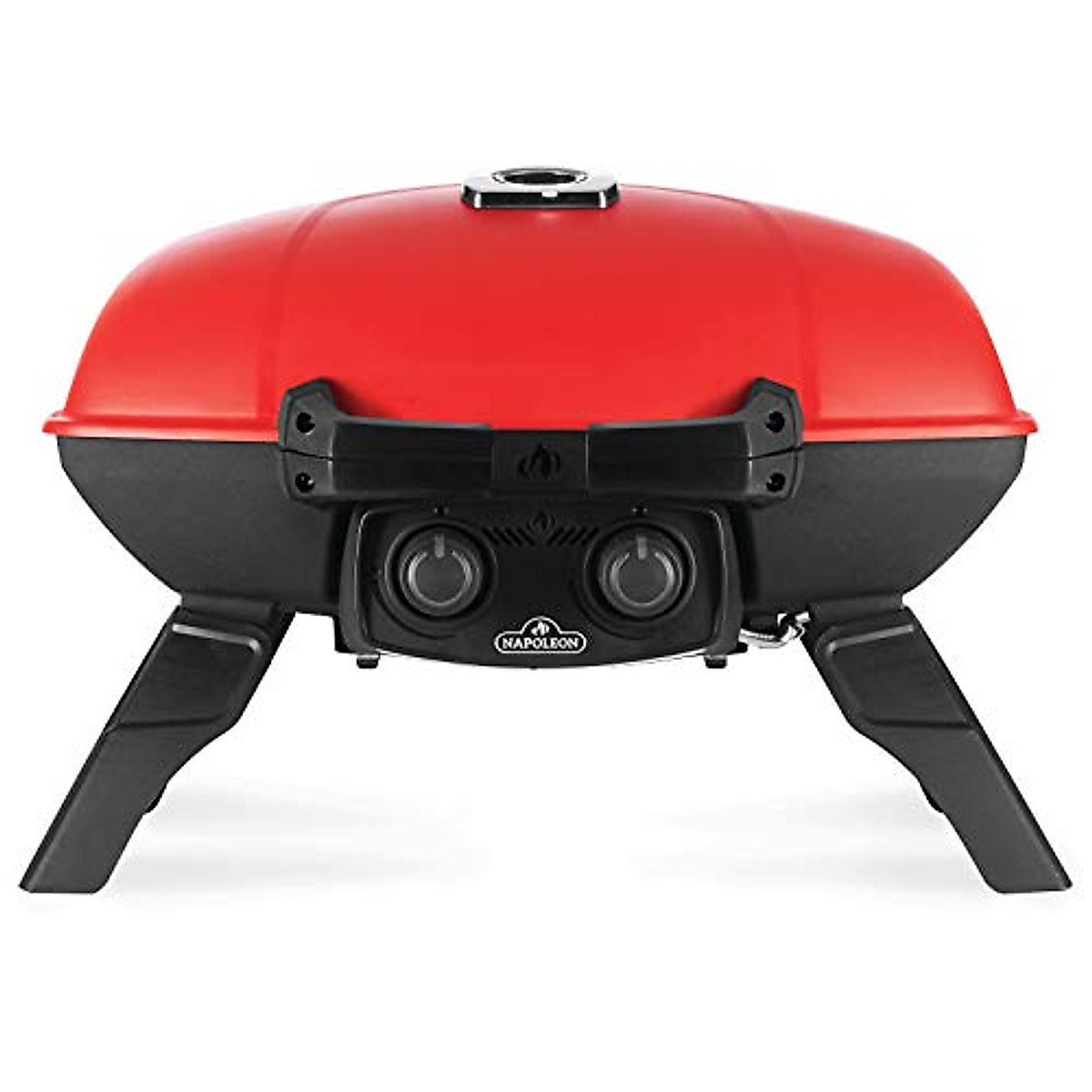 Napoleon - TravelQ 285 Portable Propane Gas Grill with Griddle, Red, 2 Burners, For Tailgating, Camping, And Small Outdoor Spaces