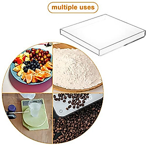 Beautyflier 2pcs Small Acrylic Tray, Digital Kitchen Scale Acrylic Tray, Cosmetic Storage Container for Vanity, Bathroom, Kitchen Cabinets