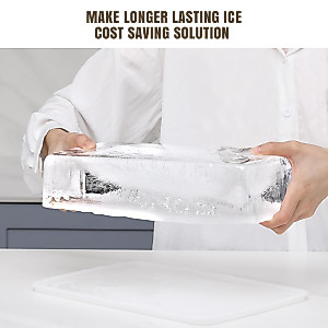 Lenink Large Ice Cube Mold for Ice Bath, 8.5lbs Plastic Big Ice Cube Block Mold Reusable Ice Maker