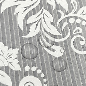 Yifely Gray-White Damask Shelf Liner Peel & Stick PVC Drawer Paper Covering Apartment Old Cabinets Shelves 17.7 Inch by 9.8 Feet Removable Countertop Decor