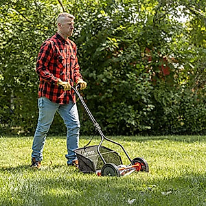 Craftsman 304-14CR 14-Inch 5-Blade Push Reel Lawn Mower with Grass Catcher, Red