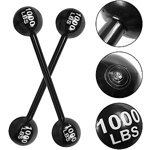 2 PCS Giant Inflatable Dumbbell Barbell - Carnival Circus Birthday/Halloween Party Decorations Supplies Fake Weights Cosplay Props - Blow Up Costume Photo Booth Props Accessory