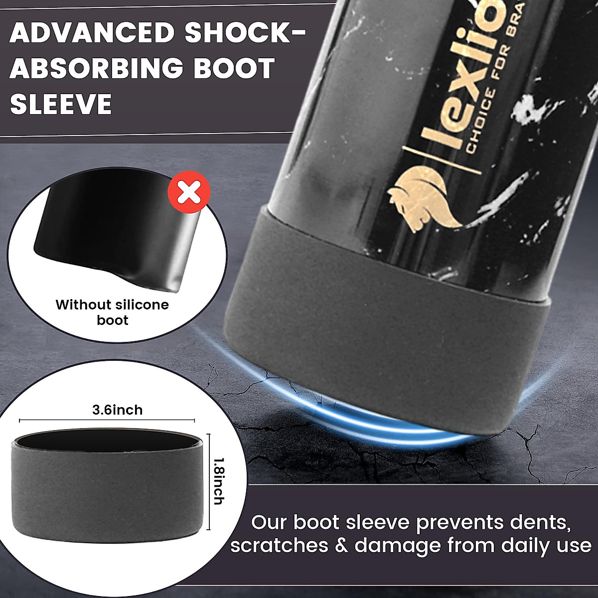 Lexlion Tea Infuser Bottle - Fruit Infuser Water Bottle 32 Oz, Triple Walled Insulated Stainless Steel Bottle, Thermal Leaf Infuser, Silicone Sleeve, 3 Lids Leakproof, Metal Mug Gallon