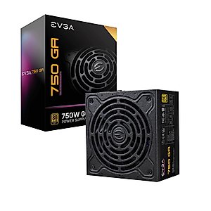 EVGA 220-GA-0750-X1 Super Nova 750 Ga, 80 Plus Gold 750W, Fully Modular, ECO Mode with Dbb Fan, 10 Year Warranty, Compact 150mm Size, Power Supply
