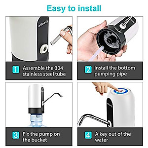 eSeedy Water Dispenser, Automatic Electric Drinking Water Pump for 5 Gallon Water Bottle and Water Jugs