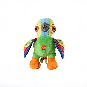 LA GRANJA DE ZENÓN Lorito Pepe Musical Stuffed Animal 8-Inch Soft and Huggable Plush Toy with Music, Beloved El Reino Infantil Character