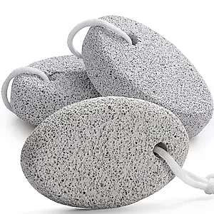 Natural Pumice Stone for Feet, Borogo 3-Pack Lava Pedicure Tools Hard Skin Callus Remover for Feet and Hands - Natural Foot File Exfoliation to Remove Dead Skin, Heels, Elbows, Hands