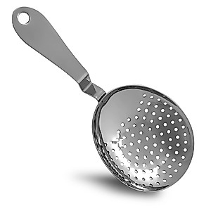 The Art of Craft Julep Strainer: Stainless Steel Cocktail Strainer for Home or Commercial Bar