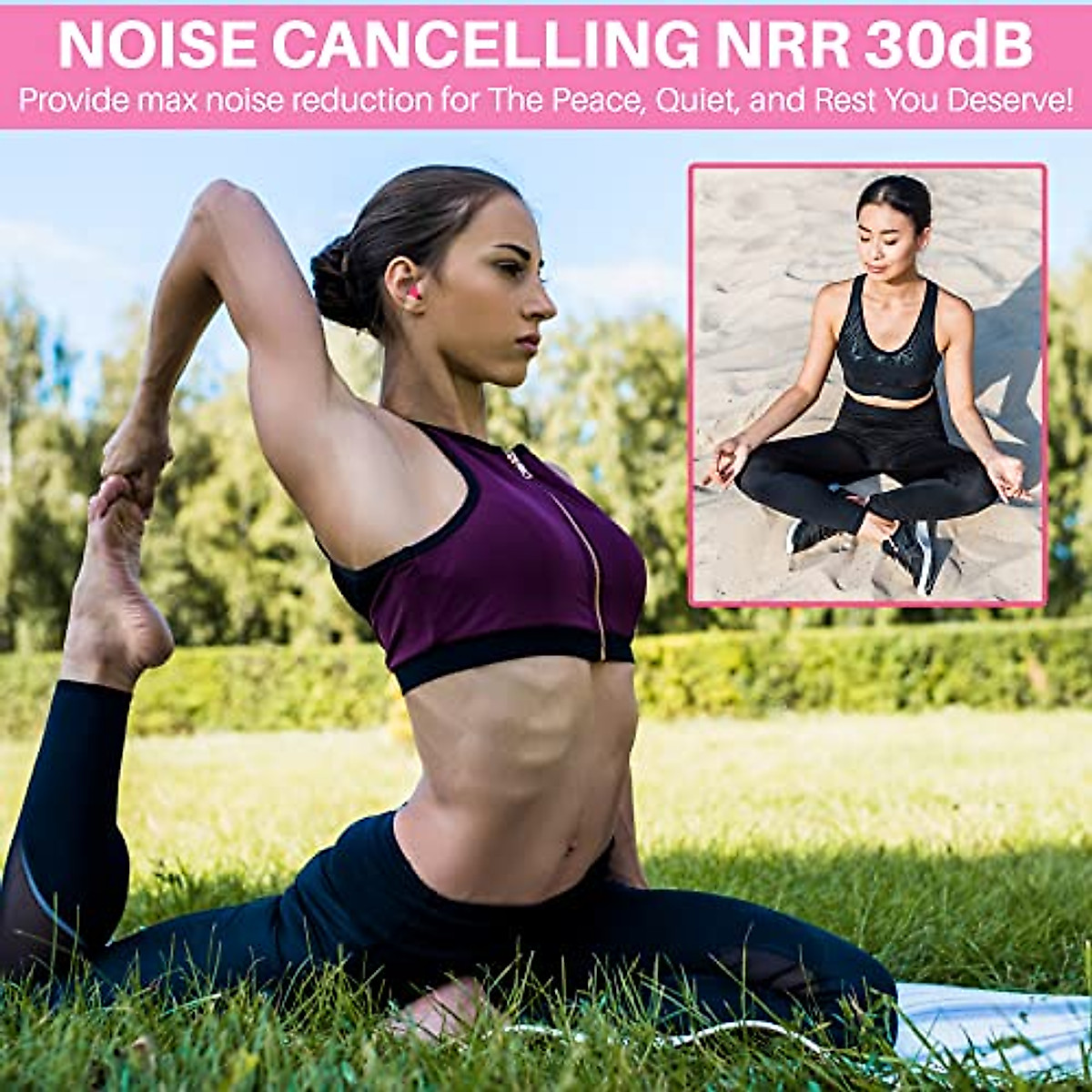 Foam Small Ear Plugs 50 Pair - 30dB for Small Ear Canal Noise Cancelling Disposable Soft for Kids Women Children Baby Toddler Side Sleepers Music Work Concert Airplane Bulk Ear Protection