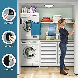 Bartnelli Premium Retractable Clothesline | Heavy Duty Retracting Rope Line for Clothes or Laundry, Perfect for Indoor or Outdoor Use and Travel or Camping Can Hold Upto 50 Pounds of Wet Clothing