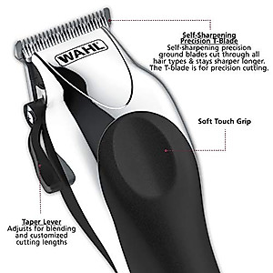 Wahl Clipper Deluxe Chrome Pro, Complete Hair and Trimming Kit, Includes Corded Clipper, Cordless Battery Trimmer, and Styling Shears, for a Cut Every Time - Model 79524-5201M