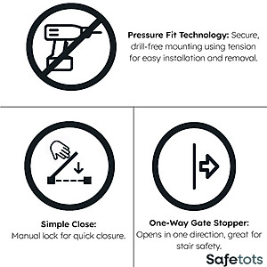 Bettacare Gate with Lockable Cat Flap Matt Black 75cm - 84cm