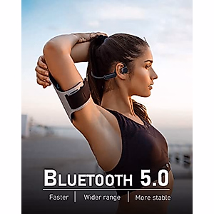 ESSONIO Bone Conduction Headphones Swimming Headphones Open Ear Bluetooth IPX8 Waterproof Underwater Headphones for Swimming Built-in 8G Memory