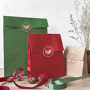 Timnod 500 Pieces Clear Bronzing Envelope Seal Stickers, Elegant Heart Wedding Stickers, 1.4 Inch Round Sealing Sticker for Wedding Invitations/Greeting Cards/Party Favors, Self-Adhesive (Rose Gold)