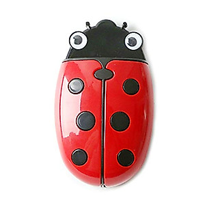 Linxueyi Cute Ladybug Fridge Magnetic Storage Box Eraser Whiteboard Pen Organizer Save Space Kitchen Container Holder-Red