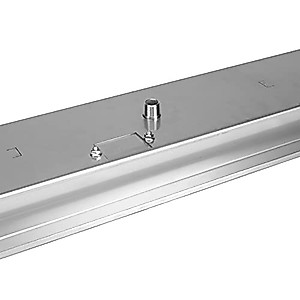 Celestial 36" x 6" Commercial Grade Linear Drop-in Fire Pit Pan w/Burner, 16 Gauge Stainless Steel, 65,000 BTU, Beveled Lip for Extra Strength, Natural Gas or Propane, for DIY Outdoor Gas Fire Pits
