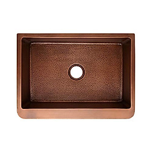 Signature Hardware 926760-30 Raina 30" Single Basin Copper Farmhouse Sink