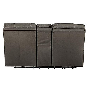 Signature Design by Ashley Wurstrow Leather Adjustable Dual Sided Power Reclining Loveseat with Console & USB Charging, Dark Gray