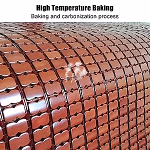 XNSHUNHOYN Summer Bamboo Bed Mat Mattress Topper Pad, Single/Twin/Full/Queen/King Size Folding Sleeping Mat, Double-Sided Cooling Bed Sheet Air Conditioning Mat, Summer Bedding Sleeping Pad for Home S