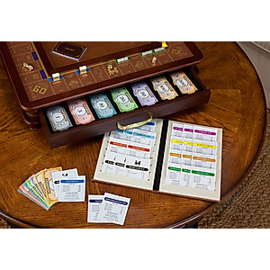 WS Game Company Monopoly Luxury Edition with Burl Finished Wood Cabinet