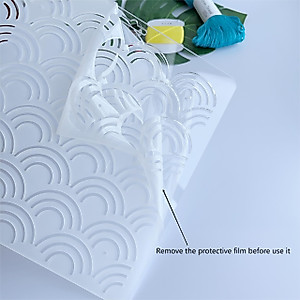 Acrylic Sashiko Stencil, Embroidery Pattern, Quilting Stencil, Classic Ocean Waves Pattern
