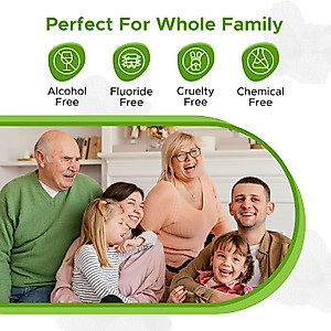 Natural Saltwater Mouth Rinse | Himalayan Pink Salt Water Oral Rinse | Organic Refreshing Mint Flavor Fluoride Free for Fresh Breath | Mouthwash for Bad Breath Treatment | 3 Pack 16 Oz