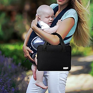 Wearable Breast Pump Bag with Cooler Compartment, Breast Pump Travel Bag Compatible with Elvie, Momcozy S12 Pro, Willow & Medela Pump, Carrying Case for Breast Pump and Accessories, Black