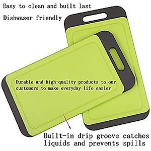 Svenee Mini Kitchen Cutting Board Mats, BPA-Free, Dishwasher Safe, Juice Grooves, Thicker Boards, Easy Grip Handle, Non Porous (1)