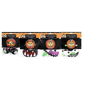 Halloween Plastic Push in Pumpkin Decorating Kits No Carving Kits 1 Set 4 Packs Halloween Pumpkin Faces Push in