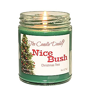 Nice Bush Holiday Candle - Funny Blue Spruce Scented Candle - Funny Holiday Candle for Christmas, New Years - Long Burn Time, Holiday Fragrance, Hand Poured in USA - 6oz