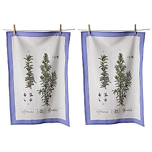 KAF Home Flour Sack Kitchen Dish Tea Towel, Set of 2, 100-Percent Cotton, 20 x 30-Inch (Rosemary)