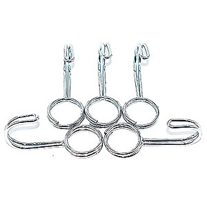 ZHome Stainless Steel Coat Hook Hat Bag Keys Rack/Rope Hooks Cord Hooks Hanging Hooks for Kitchen, Work Shop, Bathroom, Garden 5 Pcs