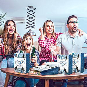 18 Pcs Hockey Paper Gift Bags Hockey Candy Goody Bags Sport Hockey Theme Treat Bags with Handle Hockey Party Favors for Hockey Birthday Party Supplies Decorations Field Hockey Gifts Snack Goodie