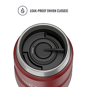 THERMOS Stainless King Vacuum-Insulated Travel Tumbler, 16 Ounce, Rustic Red