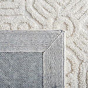 SAFAVIEH Textural Collection 6' x 9' Ivory TXT101A Handmade Premium Wool Area Rug