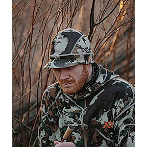 First Lite Brimmed Merino Beanie - Warm Hunting Hat - Hunters Orange - Large