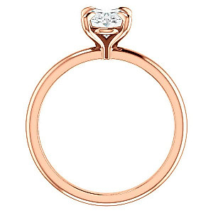 10K/14K/18K Solid Rose Gold Handmade Engagement Ring 2.5 CT Oval Cut Moissanite Diamond Solitaire Wedding/Bridal Ring Set for Womens/Her Proposes Ring