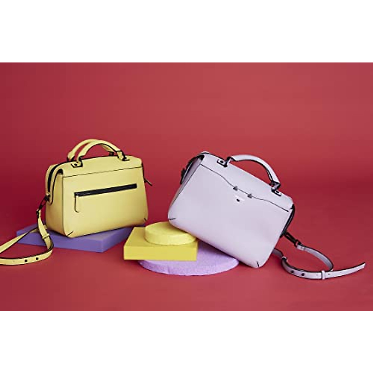 Niko Ineko Women's Uptown Satchel Kitty Face Eyes Snout Hardware Mustard Yellow