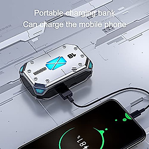 Qiopertar True Wireless Bluetooth Headset 5.3 Two-in-Ear High Sound Quality Noise Reduction Mechanical Technology No Delay Cool Sports Headset (Black)