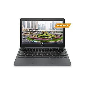 HP Chromebook 11 Laptop, MediaTek MT8183, 4 GB RAM, 64 GB eMMC, 11.6" HD Touchscreen, Chrome OS, Long Battery Life, USB-C Port, Custom-Tuned Speakers, Lightweight (11a-na0100nr, 2022, Ash Gray)