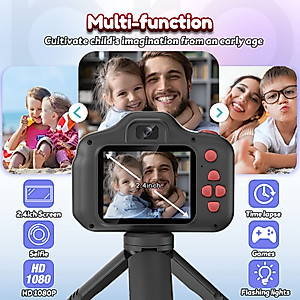 Yoophane Upgrade Digital Selfie Camera,Christmas Birthday Gifts for Kids Boys Girls,2.4 Inch Toys for Kids 3-12 Year Old 1080P Video Recorder with Flash