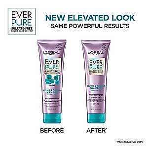L'Oreal Paris EverPure Repair and Defend Sulfate Free Conditioner for Color-Treated Hair, Strengthens and Repairs Damaged Hair, with Goji, 8.5 Fl; Oz (Packaging May Vary)