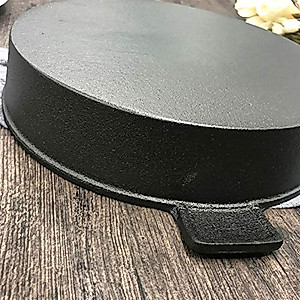 SDGH Thick Striped Cast Iron Frying Pans， Steak Grill Frying Pans Uncoated Non-Stick Grill Plate Cooking Roasting Pot